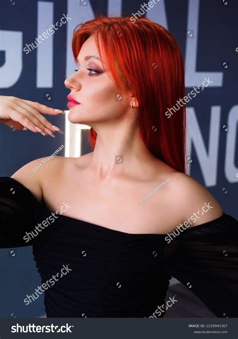 Sexy Redhaired Woman Diva Model Long Stock Photo 2229945367 Shutterstock