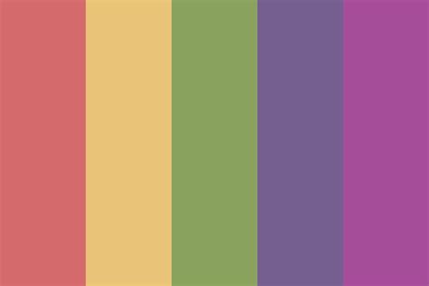 Muted Rainbow Color Palette Hex Color Palette Color S