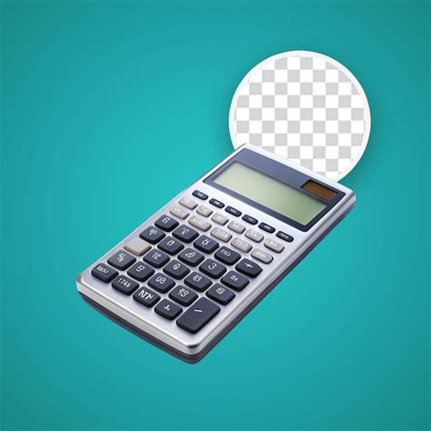 Premium PSD Calculator Isolated On Transparent Background