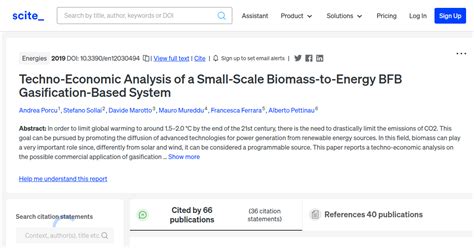 Techno Economic Analysis Of A Small Scale Biomass To Energy Bfb Gasification Based System