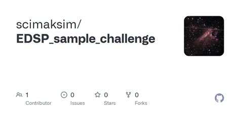 GitHub Scimaksim EDSP Sample Challenge