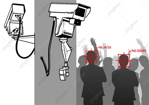 Detection System Vector Design Images Face Detection With Camera