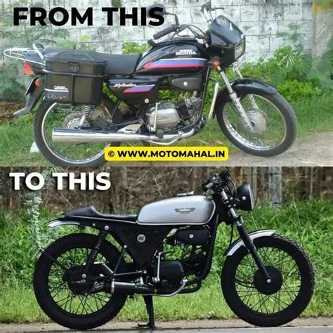 Modified Hero Honda Splendor Into A Cafe Racer By Aero Customs