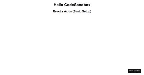 React Axios Basic Setup Codesandbox