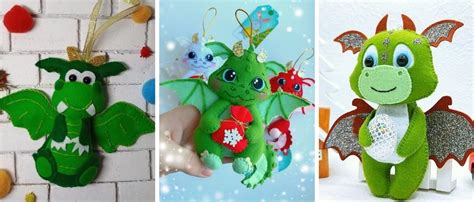 Новогодний дракон из фетра — символ 2024 года своими руками Joy Pup всё самое интересное Дзен