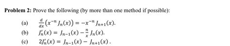 Solved Problem 2 Prove The Following By More Than One