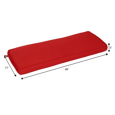 Cherry Canvas Outdoor Bench Cushion At Home
