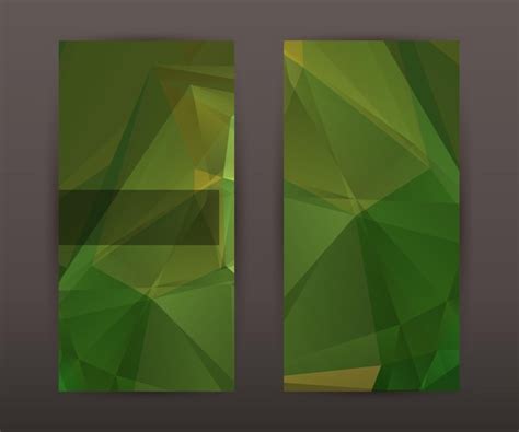 Premium Vector Set Flyer Background Modern Triangle Design07