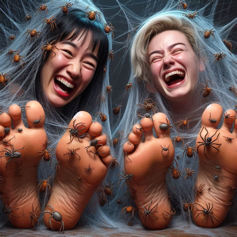 Two Girls Tickled In Web By Olmeno On Deviantart