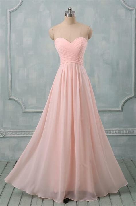 Simple Pink Chiffon Bridesmaid Dresses On Luulla