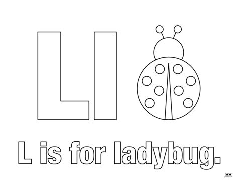 Letter L Colouring Sheet