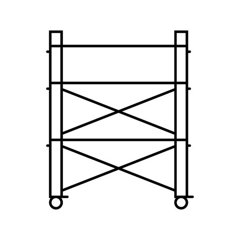 Scaffolding Civil Engineer Line Icon Vector Illustration 35272151