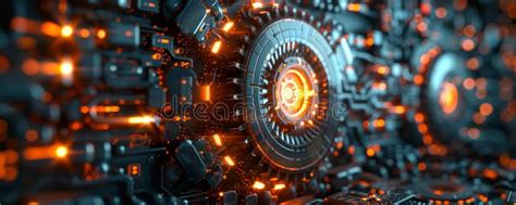 Futuristic Digital Interface Depicting Advanced Technology For Mitigating Risks In Cybersecurity