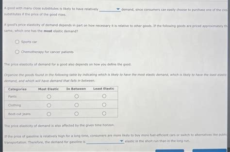1 Determinants Of The Price Elasticity Of Demand