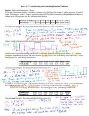 Notes Transforming And Combining Random Variables Pdf Notes