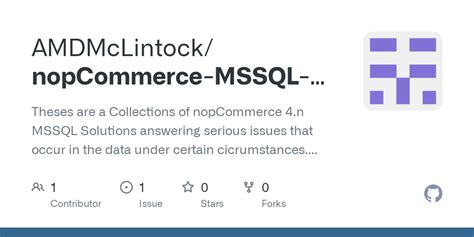 Github Amdmclintocknopcommerce Mssql Solutions Theses Are A Collections Of Nopcommerce 4n