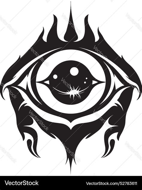 Hellfire Gaze Sinister Seer Dark Delusion Devils Vector Image