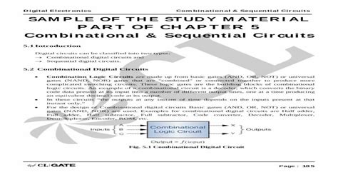 Pdf Digital Electronics Combinational And Sequential Circuits
