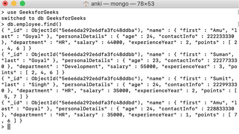 MongoDB Gt Operator GeeksforGeeks