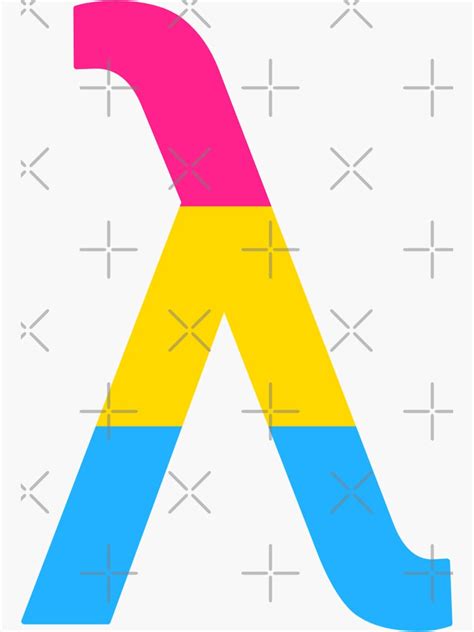 Pansexual Pride Lambda Symbol Sticker For Sale By Rensflr Redbubble