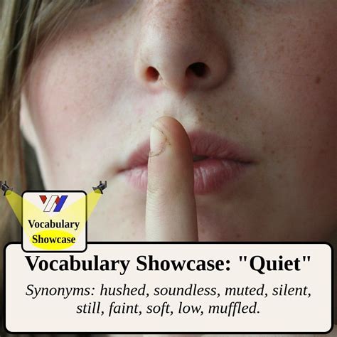Synonyms For Quiet Vocabulary Showcase — Wright English
