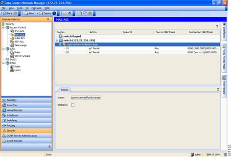 Cisco Dcnm Security Configuration Guide Release 40 Configuring Mac Acls Support Cisco