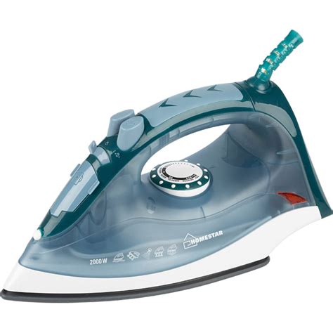 Утюг HomeStar HS-4003 серо-голубой, 2000 Вт, пар, спрей, паровой удар ...