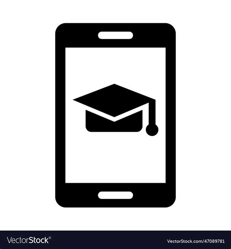 Education App Glyph Icon For Personal Royalty Free Vector