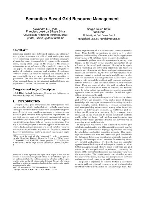 pdf semantics based grid resource management