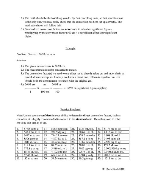 SOLUTION Unit Conversion And Dimensional Analysis Studypool