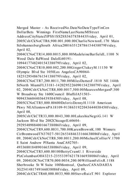 Merged Master As Receivednodatenodatetypefincen Dollarbets Win Docx