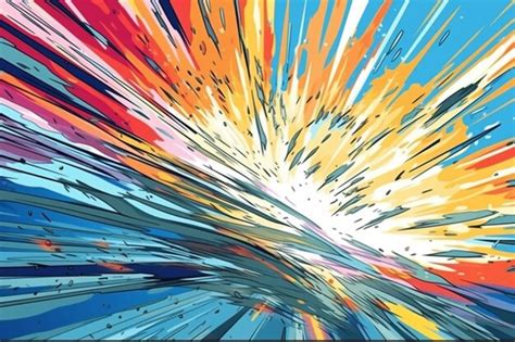 Premium Ai Image Abstract Colorful Background With A Burst Of Light Generative Ai