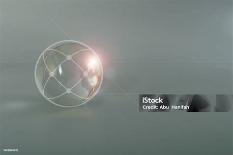 가짜 빛나고 있는 세계 지구본 세계의 미래 지향적인 비즈니스 개념은 미래 기술의 상호 연결성과 잠재력을 상징하는 기술 디지털 지구본의 형태로 추상적으로 표현됩니다 경제에