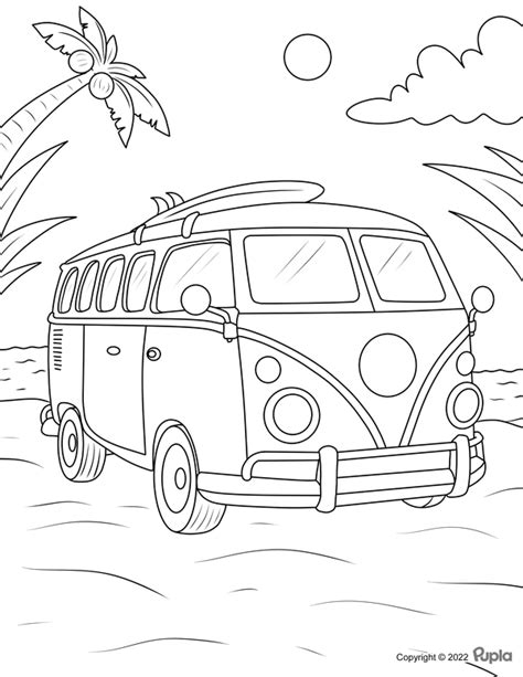 Vw Van Coloring Pages