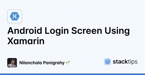 Android Login Screen Using Xamarin Stacktips