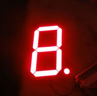 OEM Ultra Bright Red 8 Inch 1 Digit 7 Segment Led Display For Time Clock Customized Factory