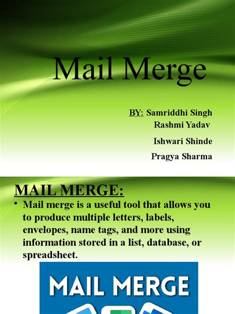 Mail Merge Pdf Mail Microsoft Excel