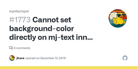 Cannot Set Background Color Directly On Mj Text Inner Element · Issue