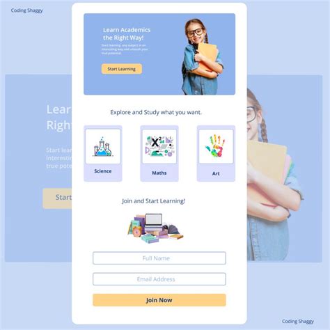 Designed And Coded This E Learning Website Coding Shaggy