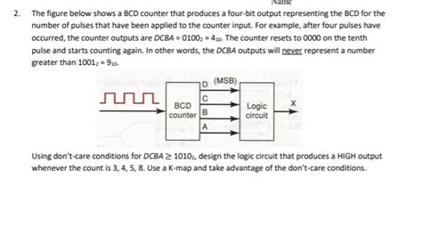 Solved 2 The Figure Below Shows A BCD Counter That Produces Chegg Com