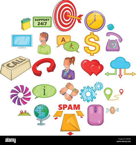 Network Connection Icons Set Cartoon Style Stock Vector Image And Art