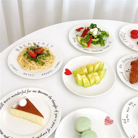 빈티지 레터링 하트 도자기 디저트 접시 8타입 감도 깊은 취향 셀렉트샵 29cm