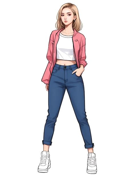 Premium Photo Teenage Girl Wearing Random Clothing Fashion Set 3 With