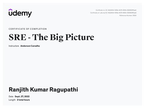 ranjith kumar ragupathi on linkedin udemy course completion certificate