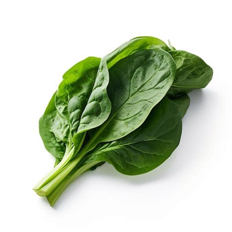 Premium Photo Isolated Of A Green Spinach Leaf On White Backgroun Leaf Decoration On White