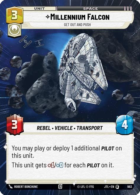 Millennium Falcon Get Out And Push Star Wars Unlimited Db