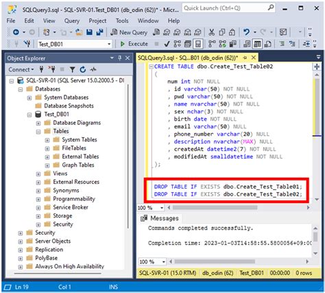 Ms Sql Table 테이블 삭제 2가지 방법 Gui Cli
