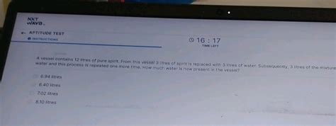 Nxt Wavb Aptitude Test Instructrows 16 17 Studyx