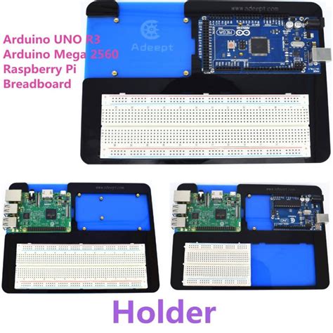 Adeept Acrylic 5 In 1 Breadboard Holder For Arduino Uno R3 Mega 2560