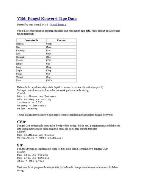 Konversi Tipe Data Pdf